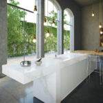 Nordic U-shape kitchen in Caesarstone 5131 Calacatta Nuvo - Caesarstone