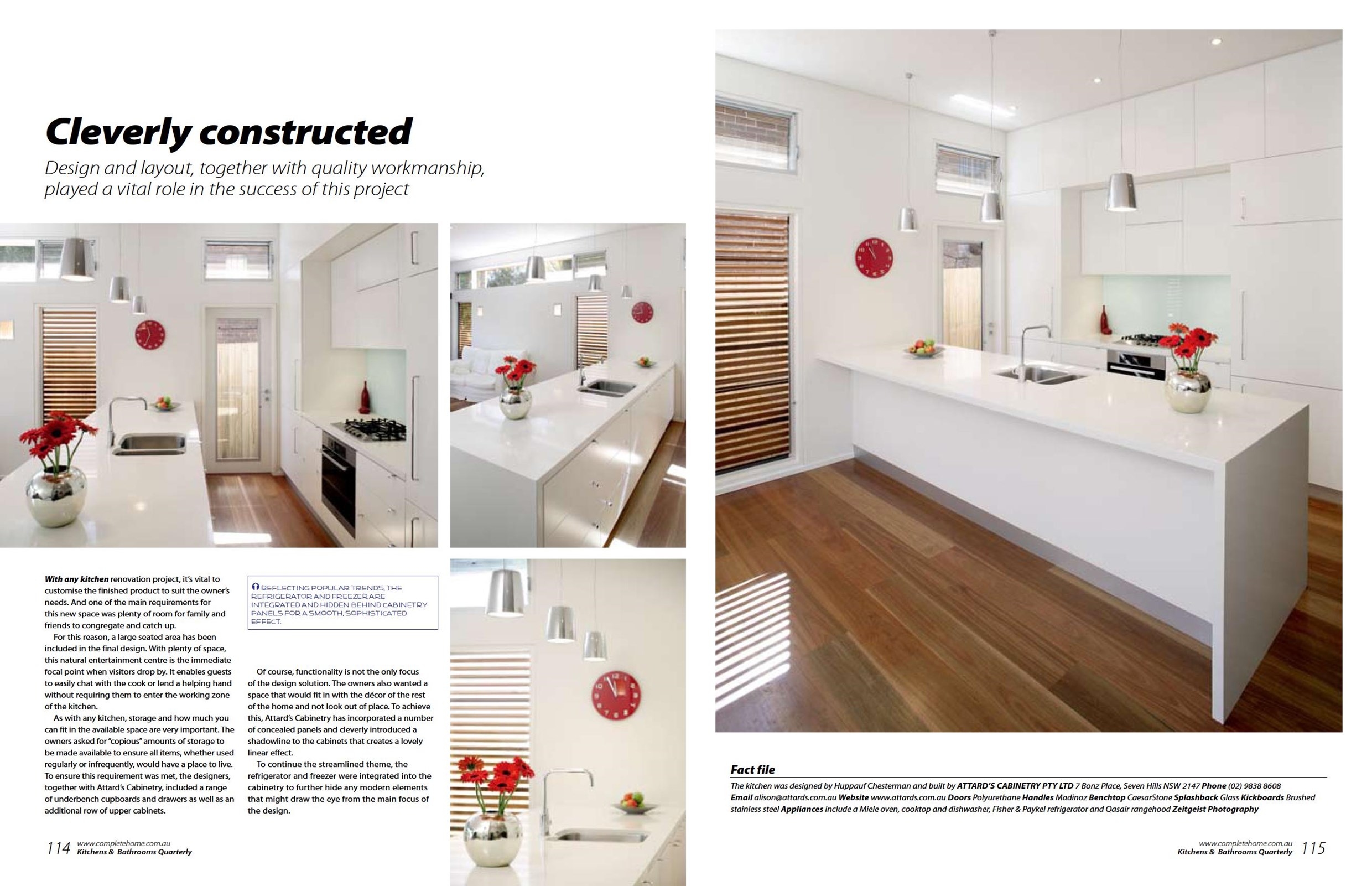 Kitchens & Bathrooms Quarterly - Cleverly constructed - Caesarstone New ...